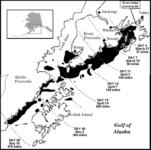 Spill Map - Exxon Valdez Oil Spill Trustee Council Spill Map - Exxon Valdez Oil Spill Trustee Council